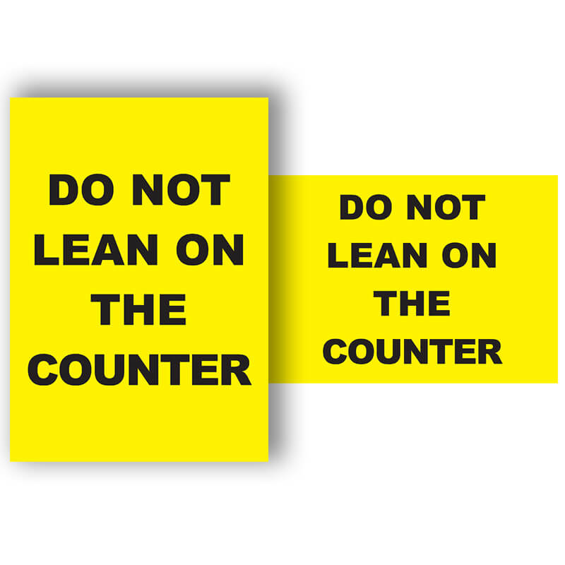 A4 Counter Stickers - Media Village Safety Solutions